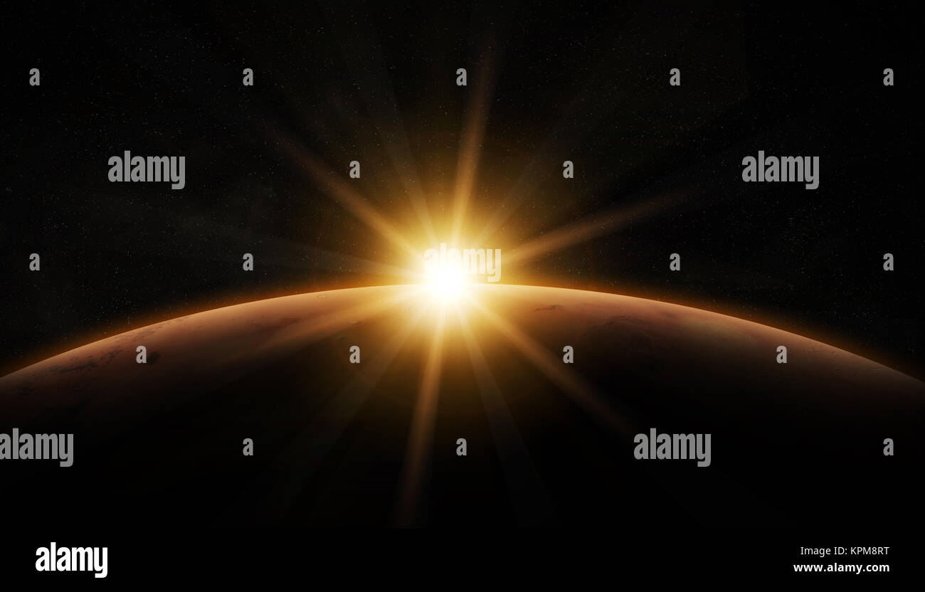 View of planet Mars Stock Photo - Alamy