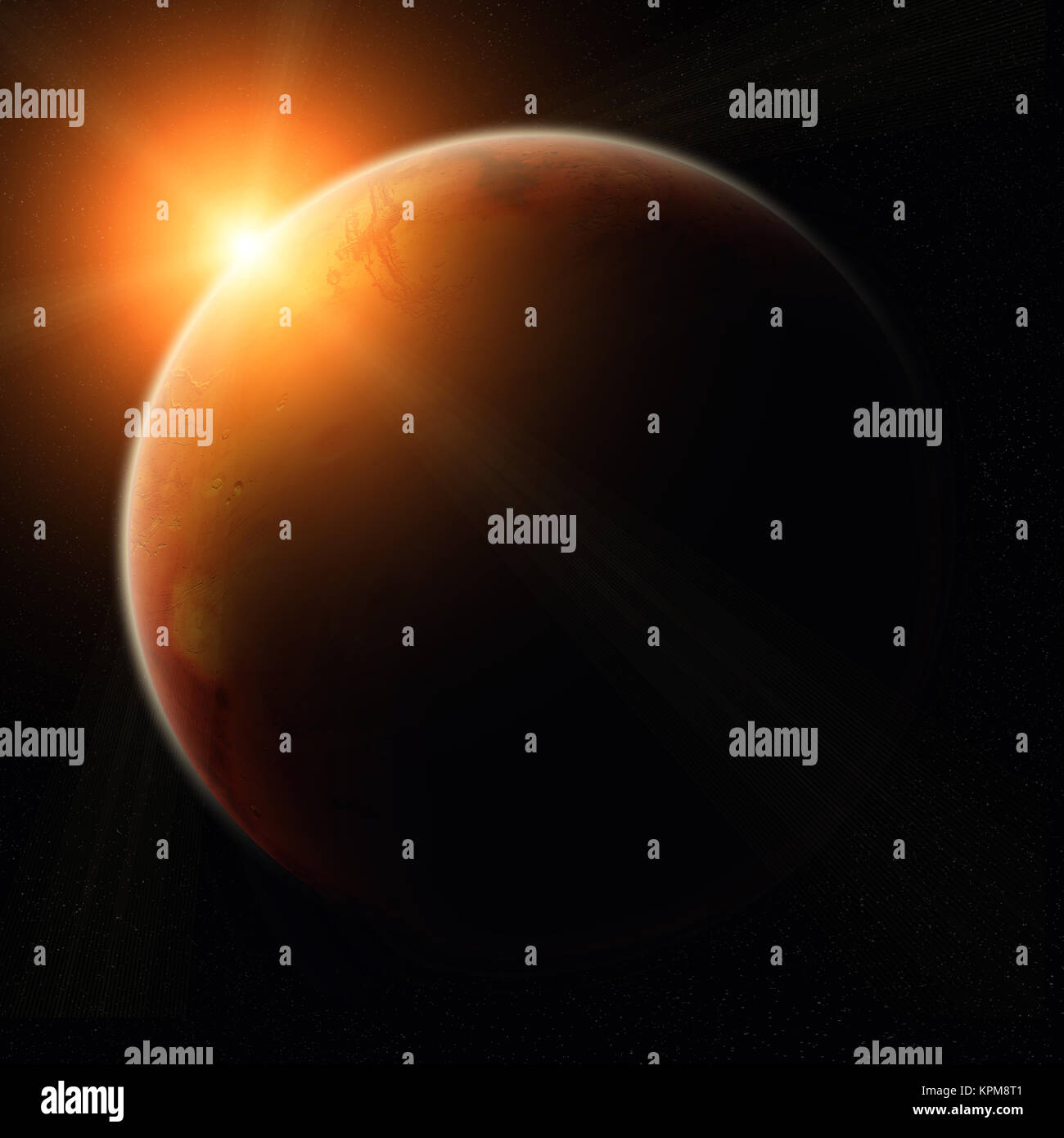 View of planet Mars Stock Photo - Alamy