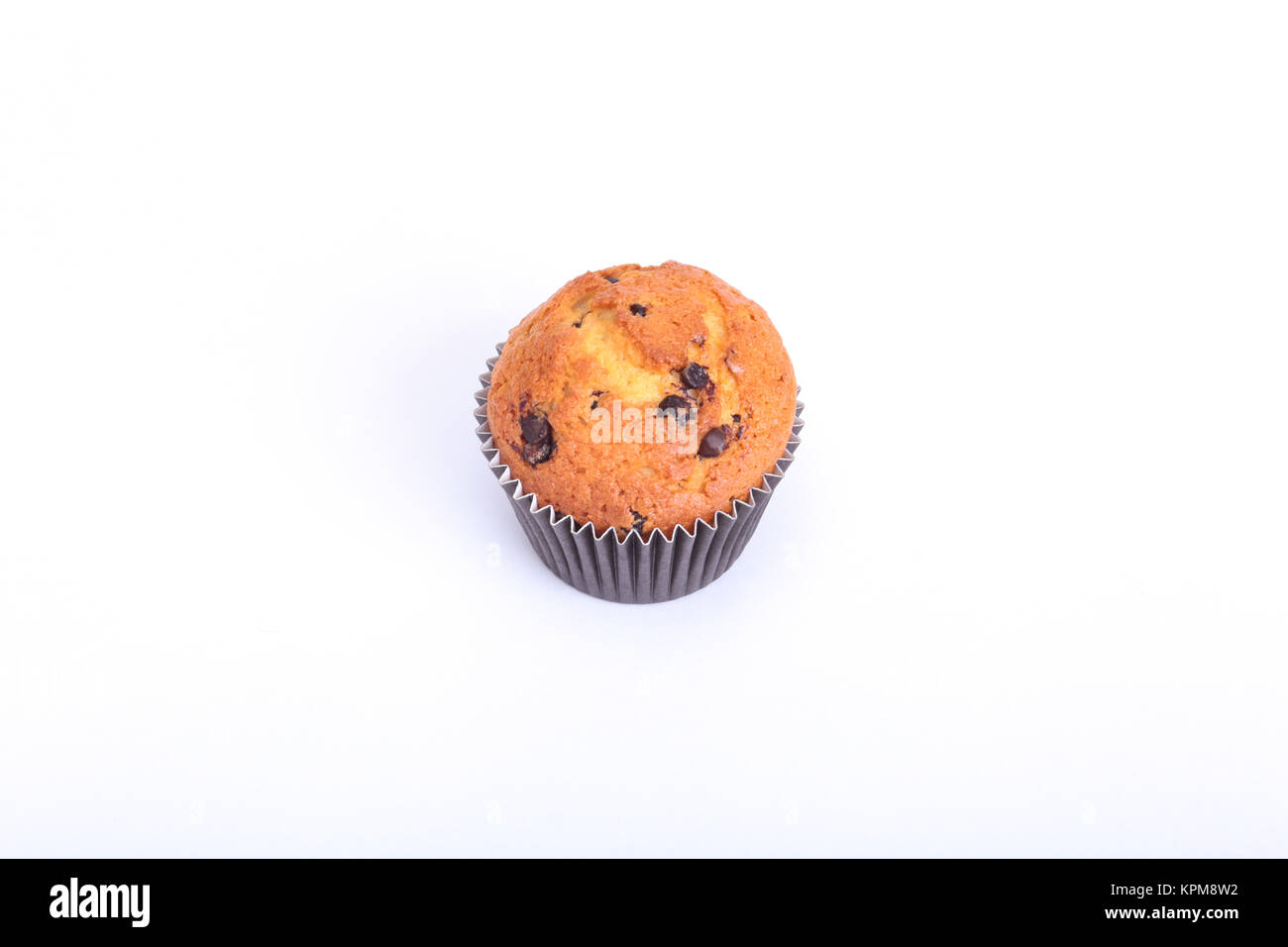 Fresh homemade muffins on white background. Top view Stock Photo - Alamy