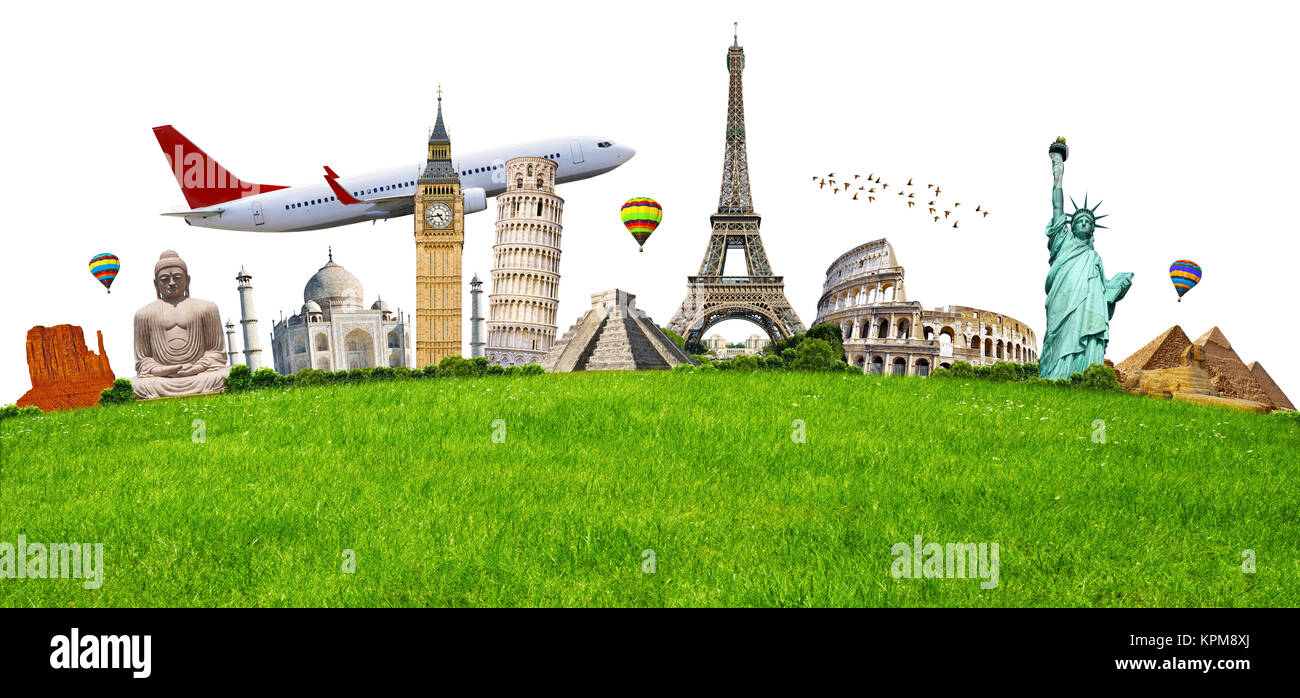 Travel the world monument concept Stock Photo - Alamy