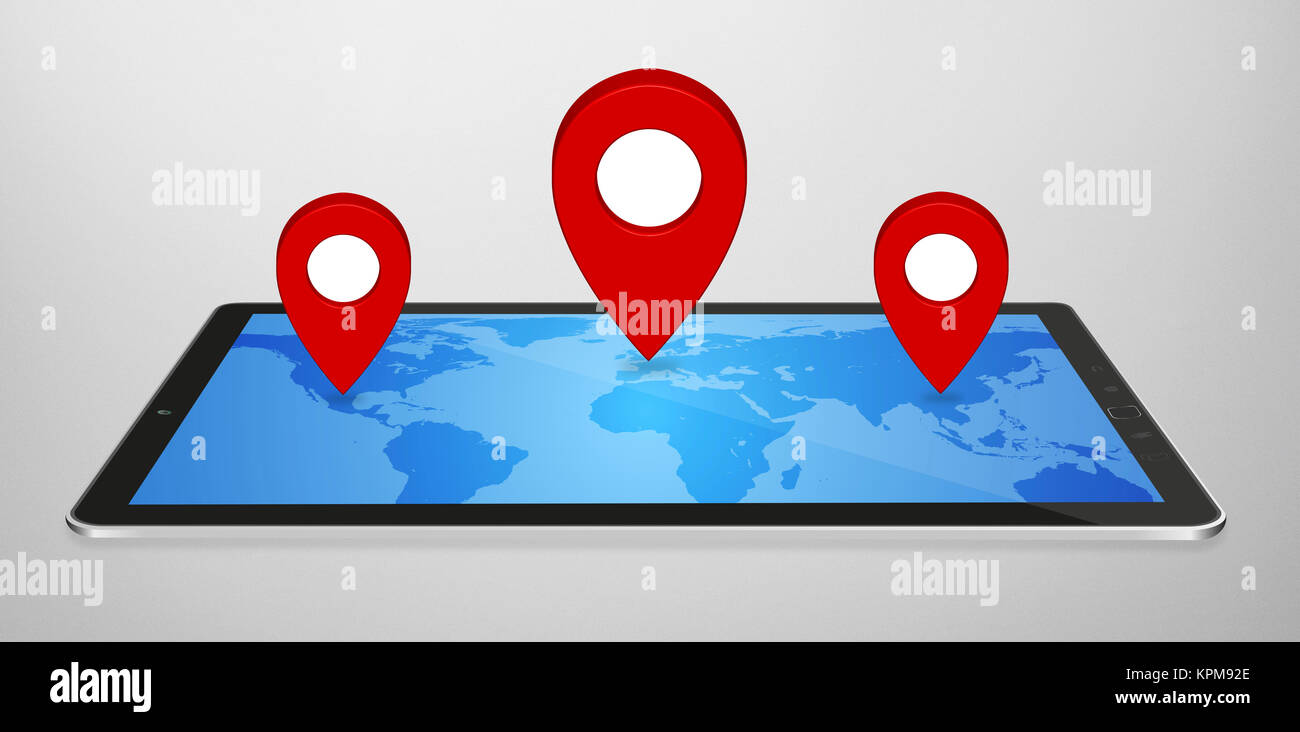 Modern digital GPS Stock Photo - Alamy