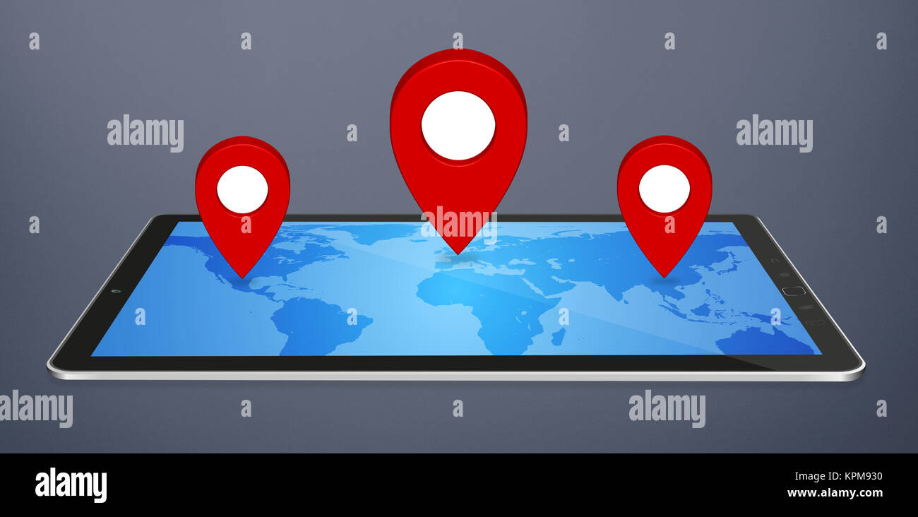 Modern digital GPS Stock Photo - Alamy