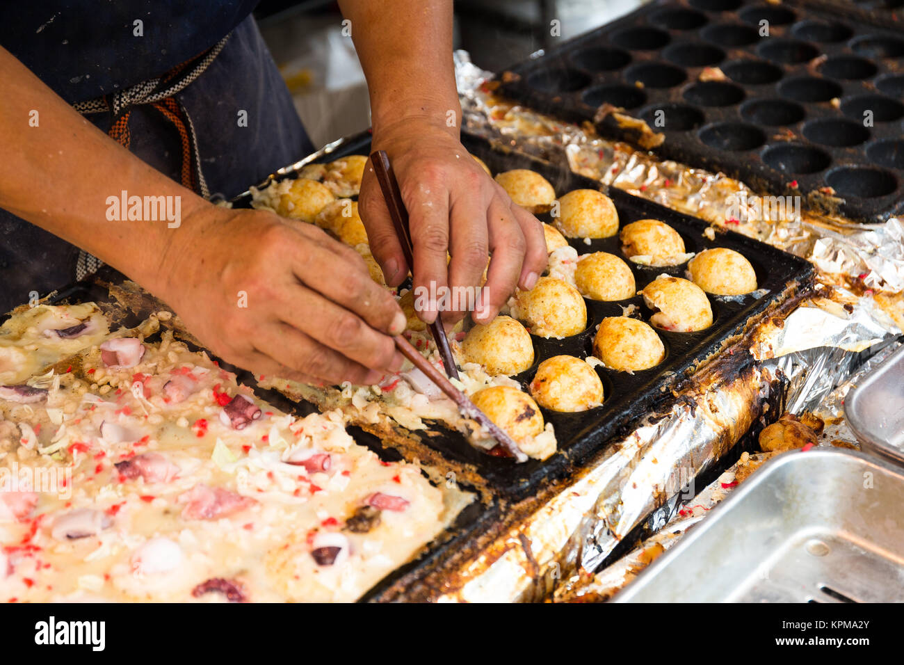 Japanese squid ball Stock Photo - Alamy