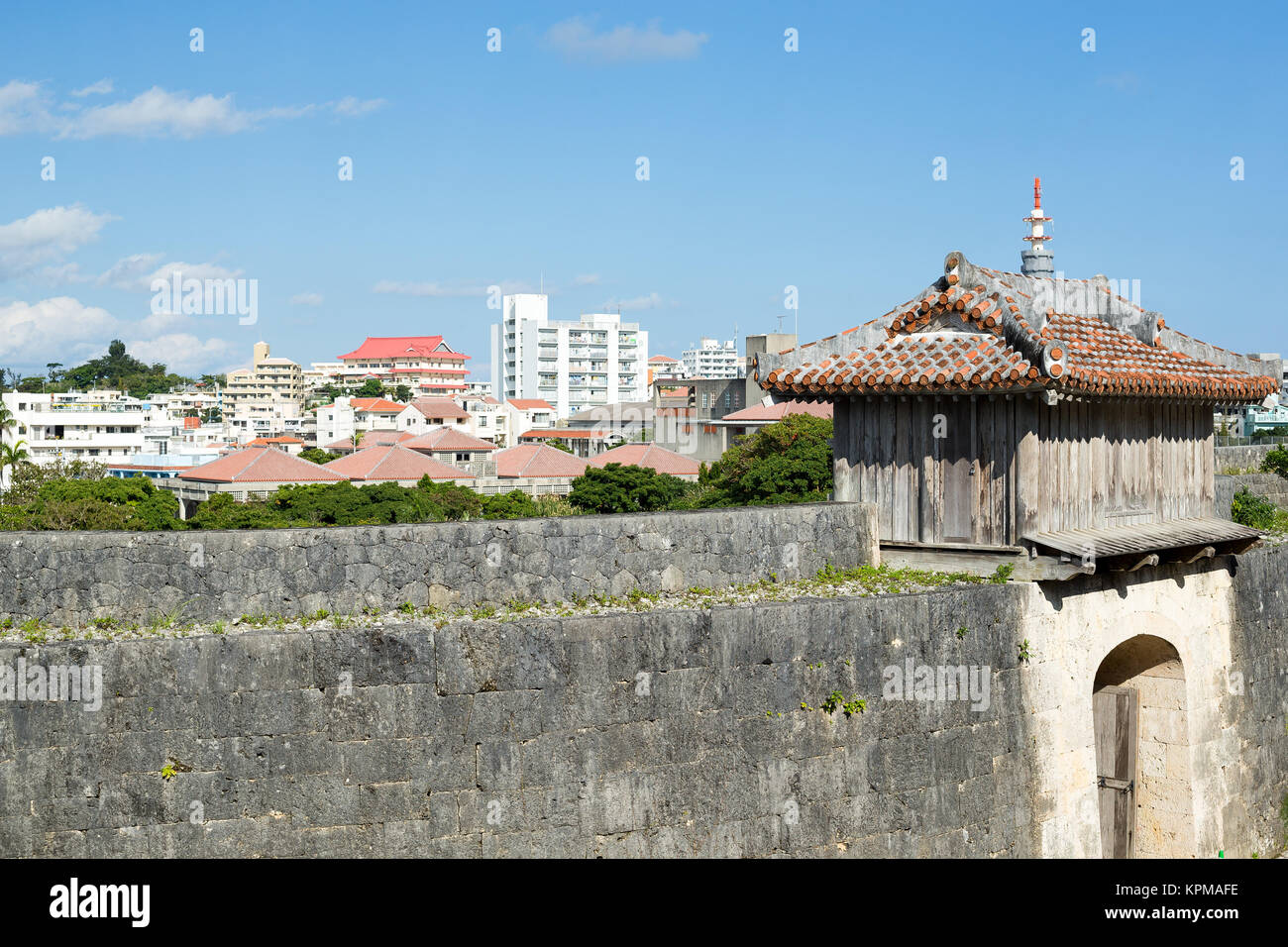 Castle wall in okinawa Stock Photo - Alamy