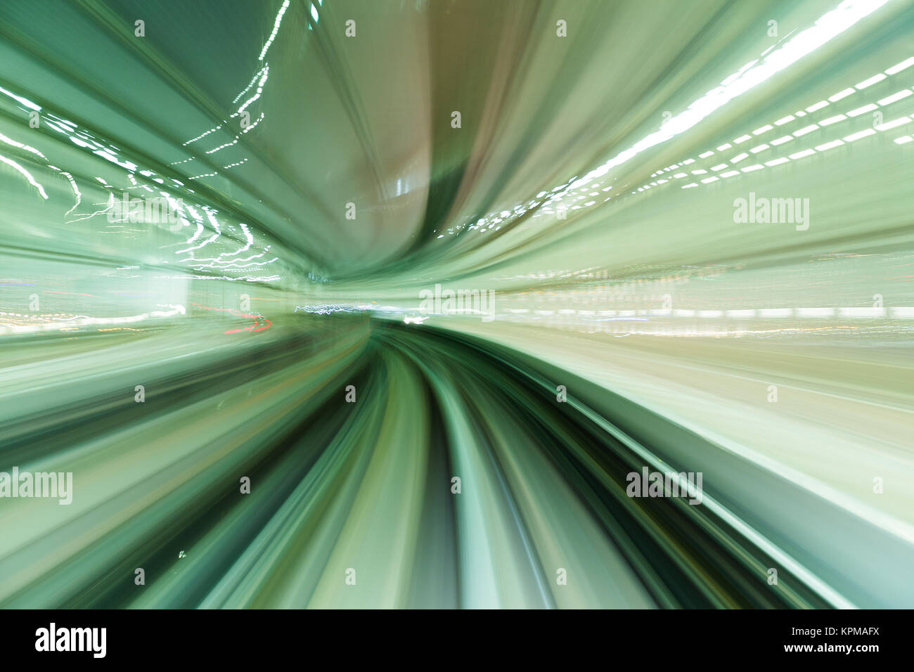 Train moving fast in tunnel Stock Photo - Alamy