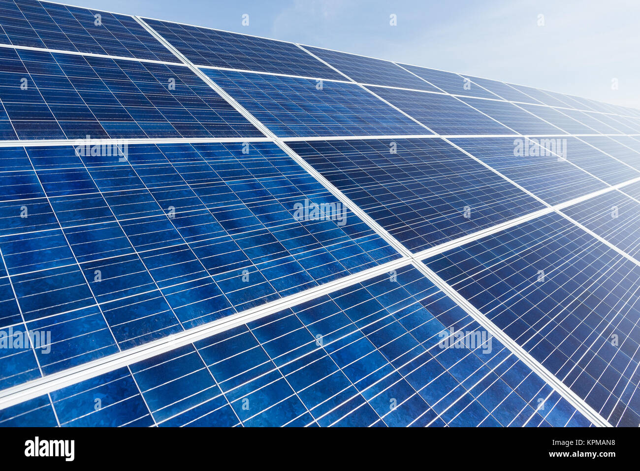 Solar panel with blue sky Stock Photo - Alamy