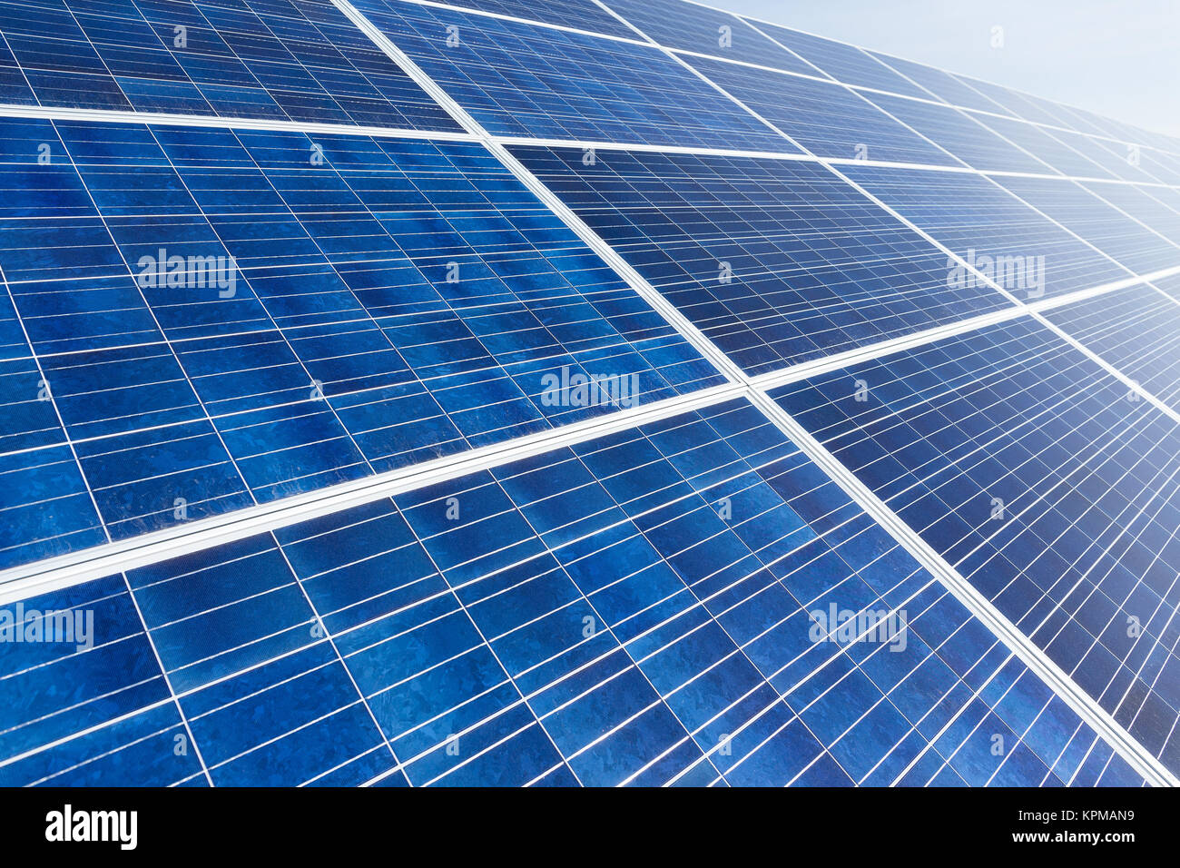 Solar panel with blue sky Stock Photo - Alamy