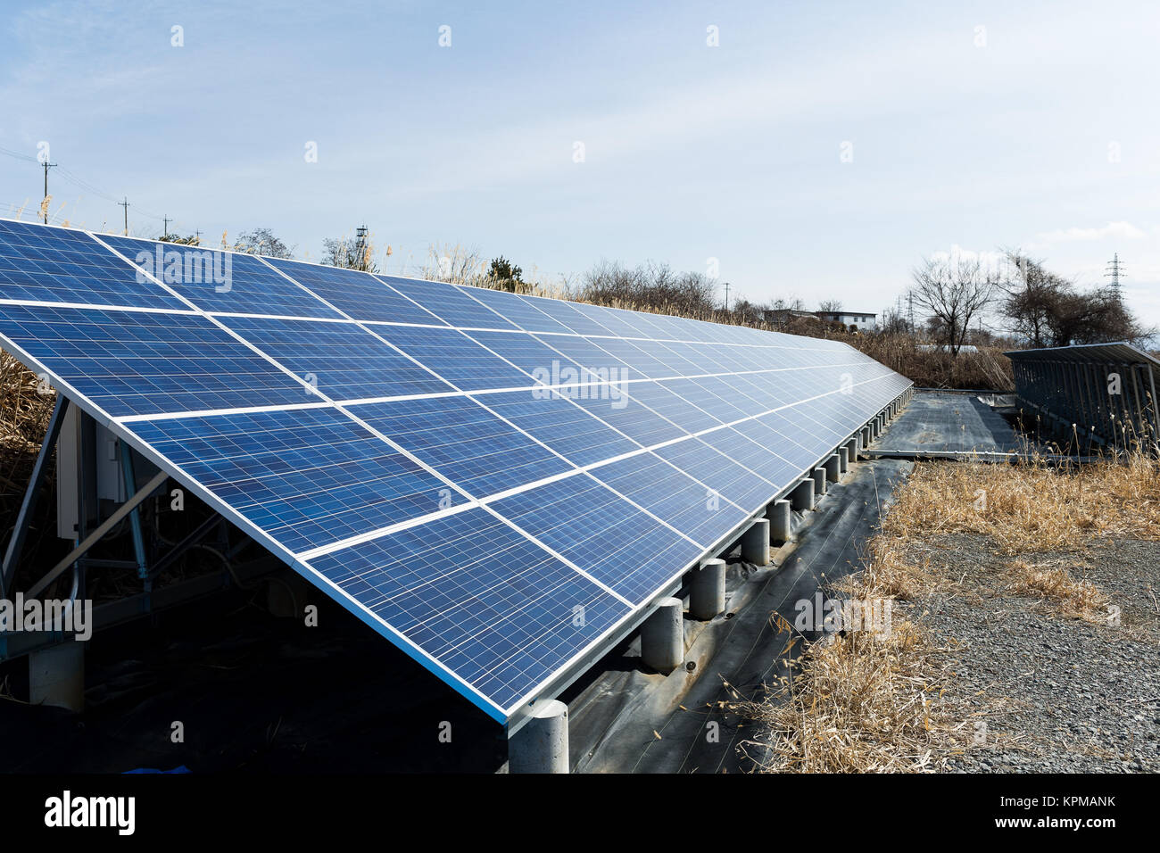Solar panel station Stock Photo - Alamy