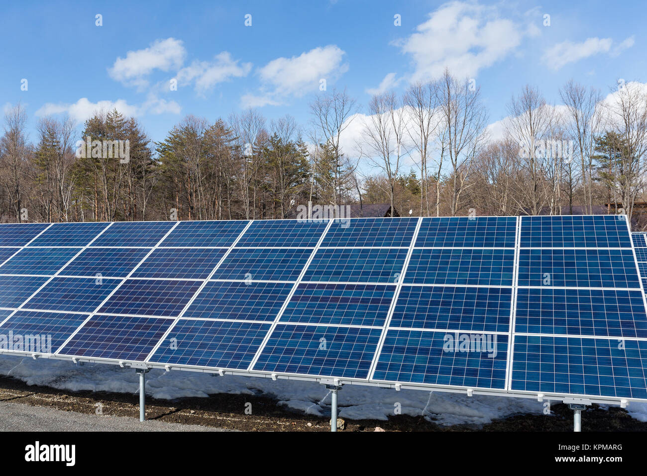 Solar panel with blue sky Stock Photo - Alamy