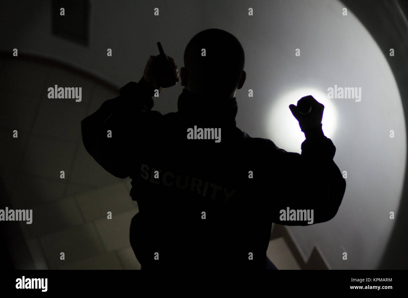 Security man silhouette hi-res stock photography and images - Alamy