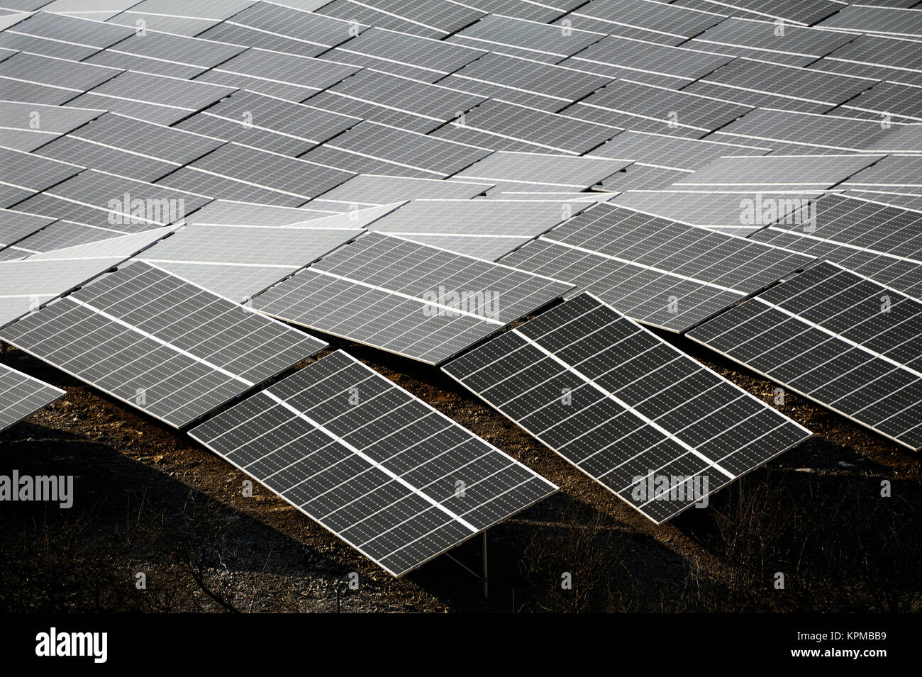 French photovoltaic solar plant Stock Photo - Alamy
