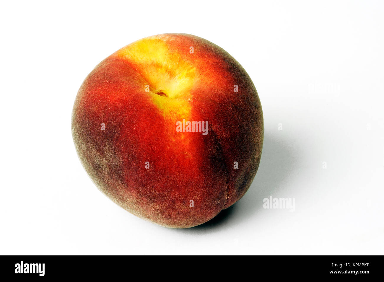 isolated on white background in studio Peach Stock Photo - Alamy