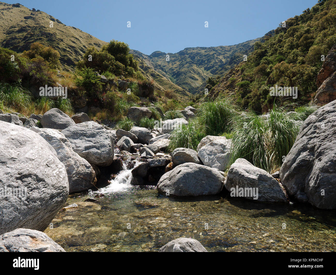 The view at the Pasos Malos river. Merlo, San Luis, Argentina Stock ...