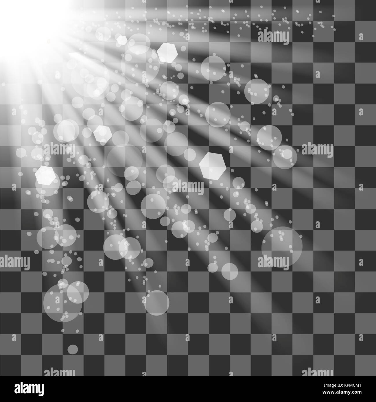 Transparent Sun Light on Checkered Background Stock Photo - Alamy