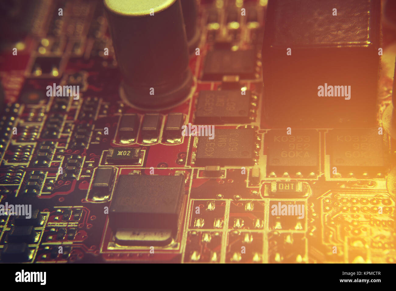 closeup of electronic circuit board with processor Stock Photo - Alamy