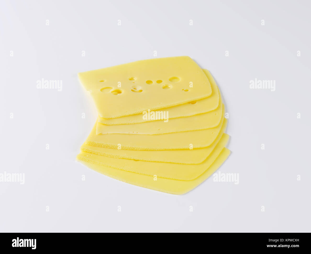 sliced emmental cheese Stock Photo - Alamy