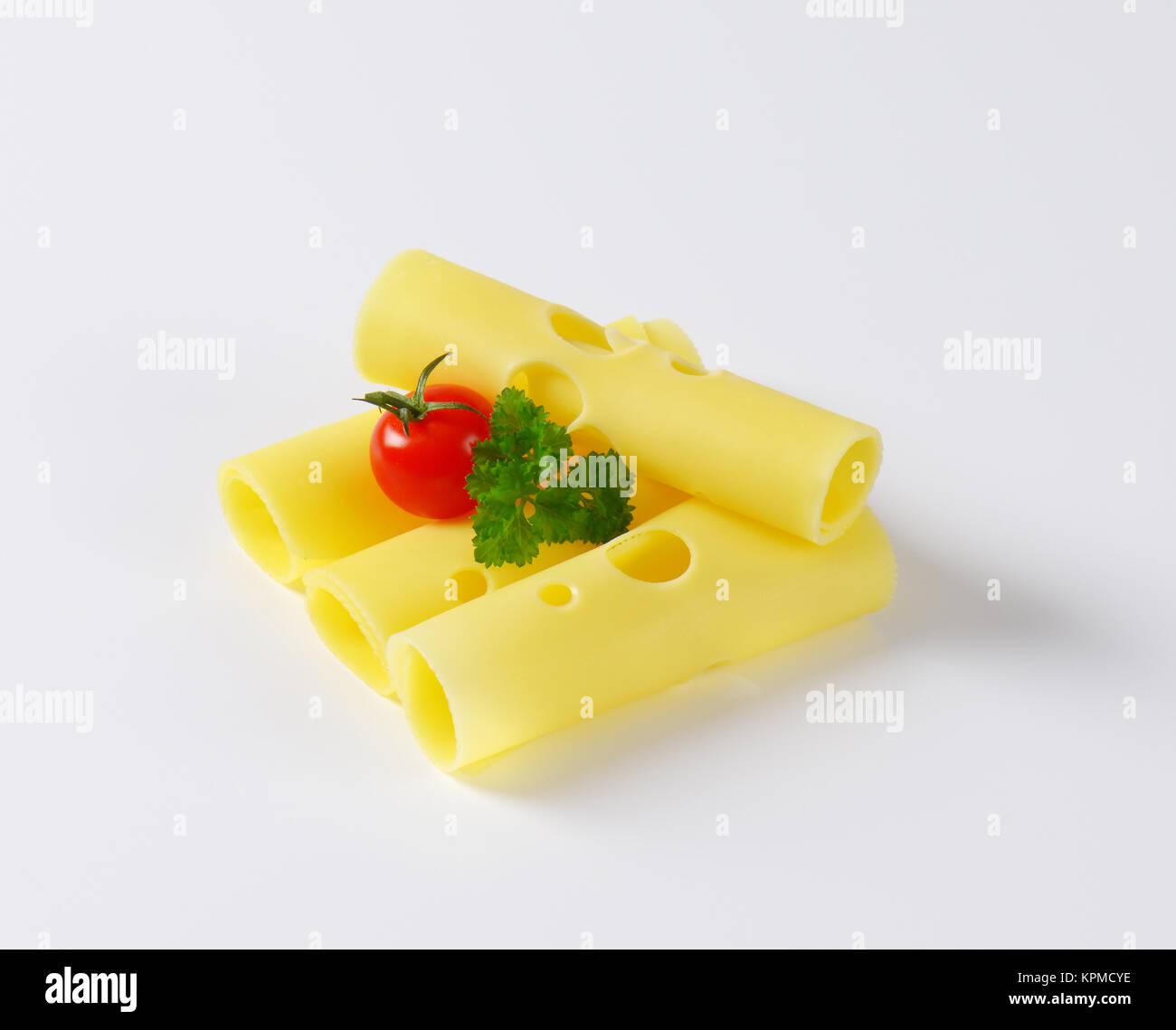 Swiss cheese slices Stock Photo - Alamy