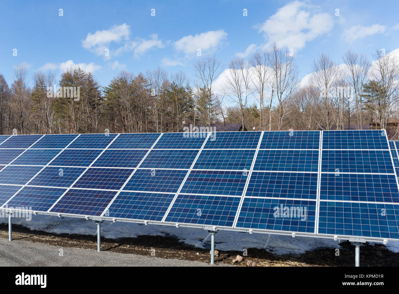 Solar panel station in countryside Stock Photo - Alamy