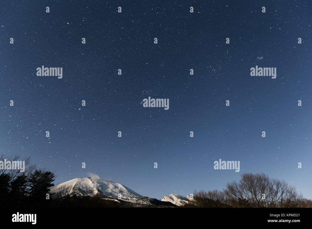 Starry night and mountain Stock Photo - Alamy