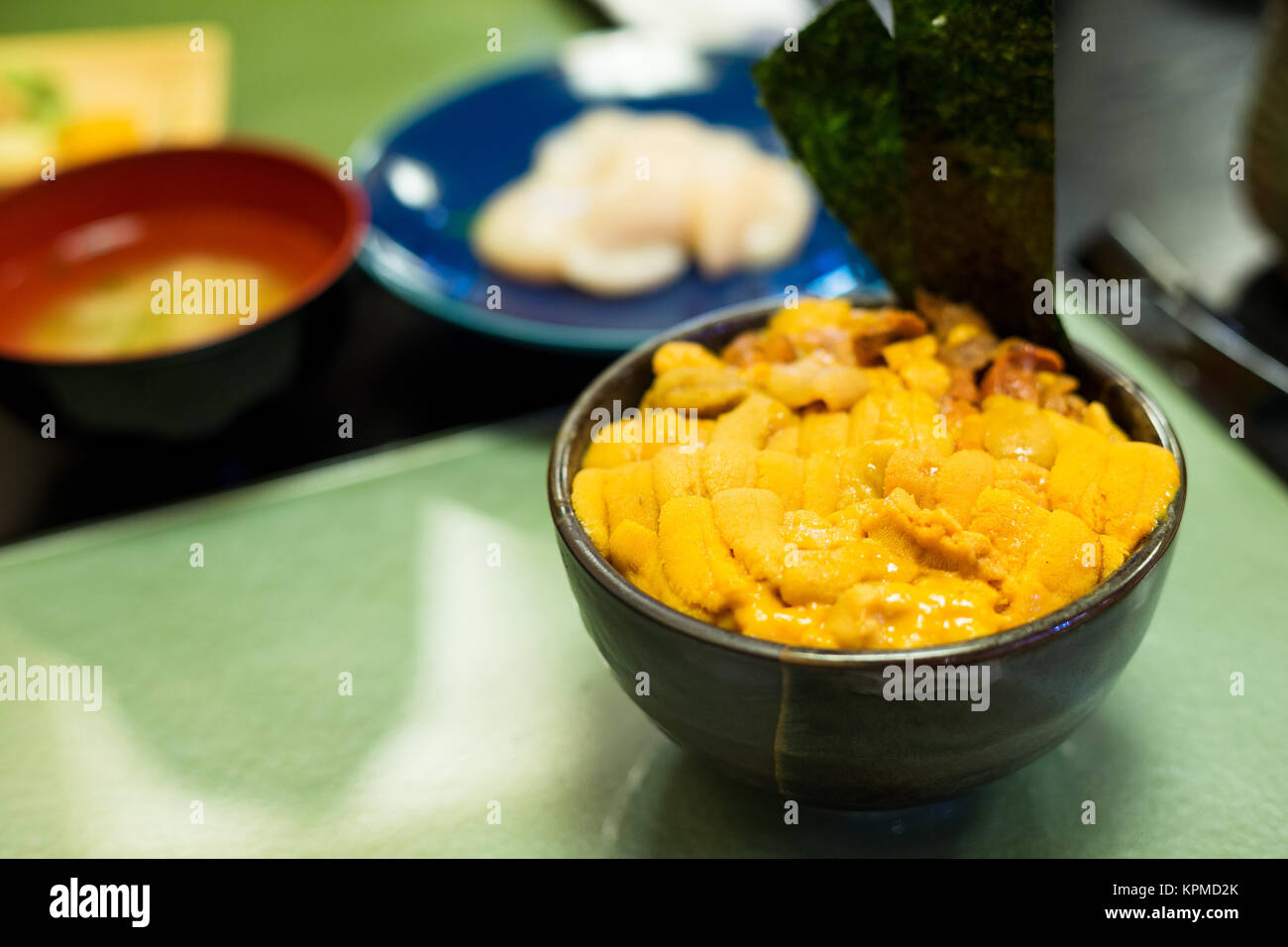Japanese urchin rice Stock Photo - Alamy