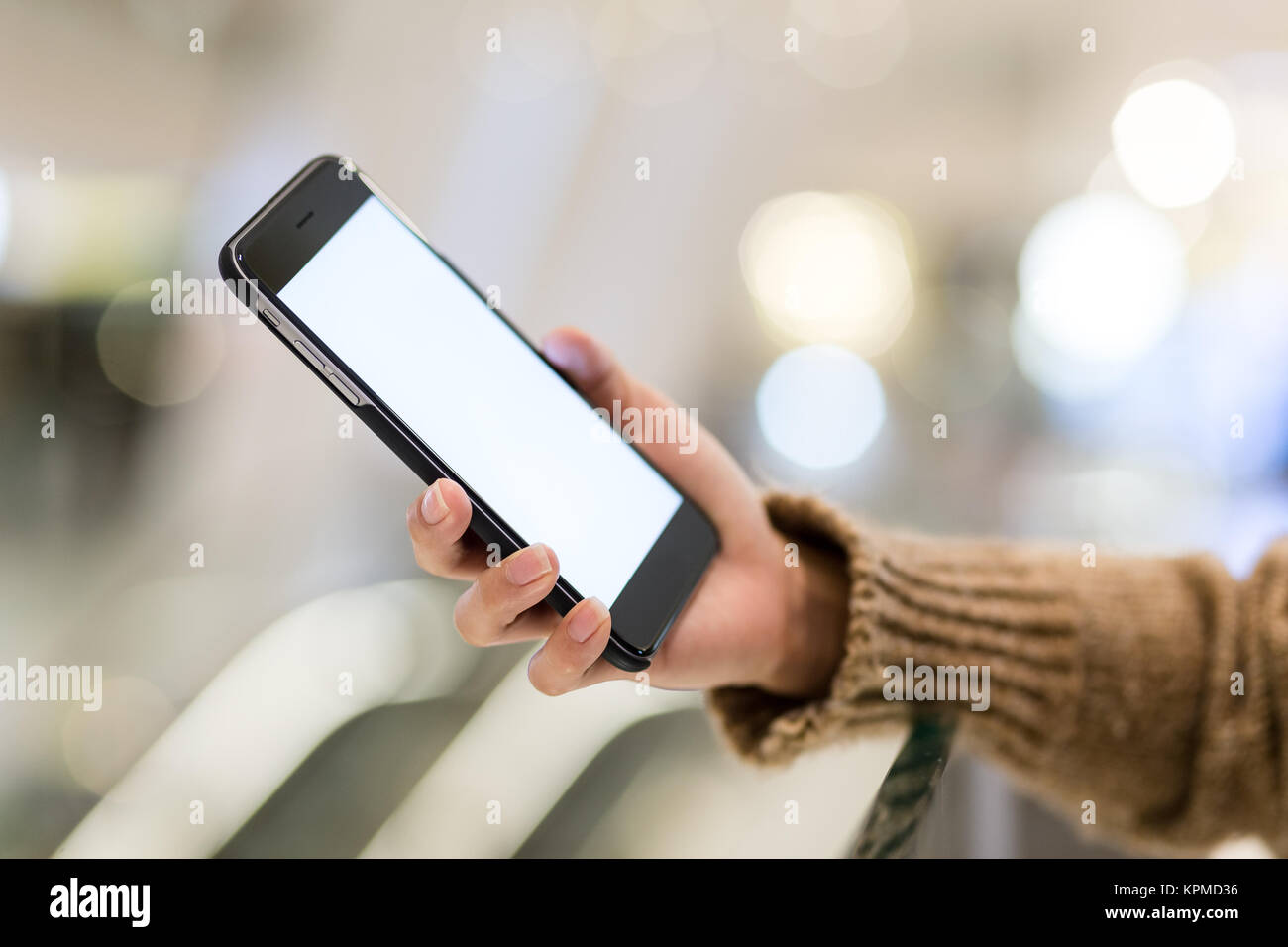 Woman use of mobile phone Stock Photo - Alamy