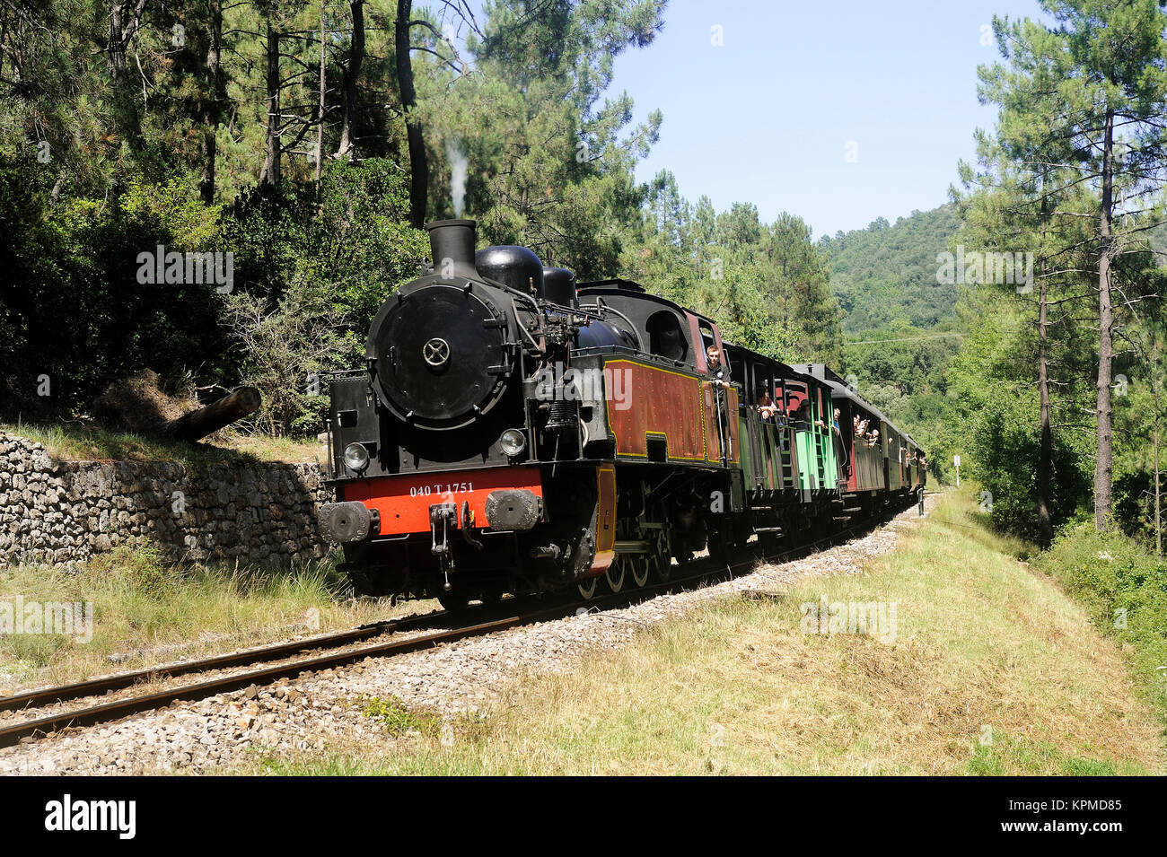 Little tourist steam train from Anduze Stock Photo - Alamy