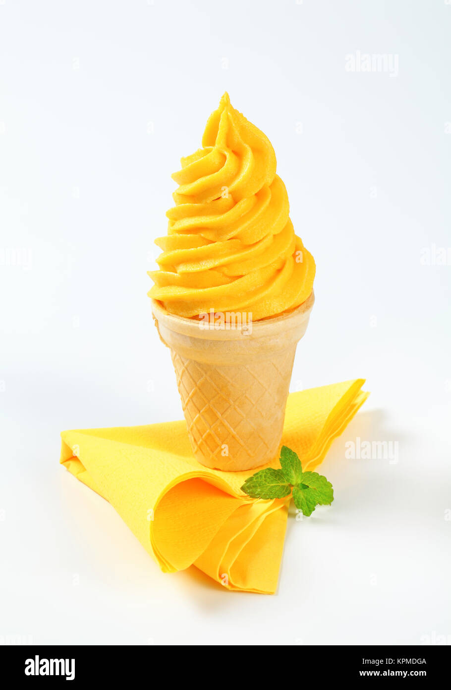 Soft serve ice cream cone Stock Photo - Alamy
