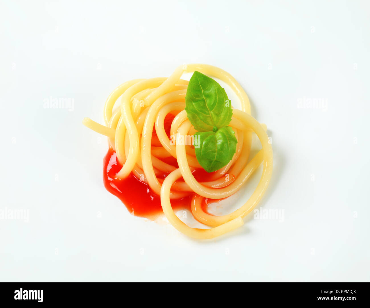 Spaghetti with ketchup Stock Photo - Alamy