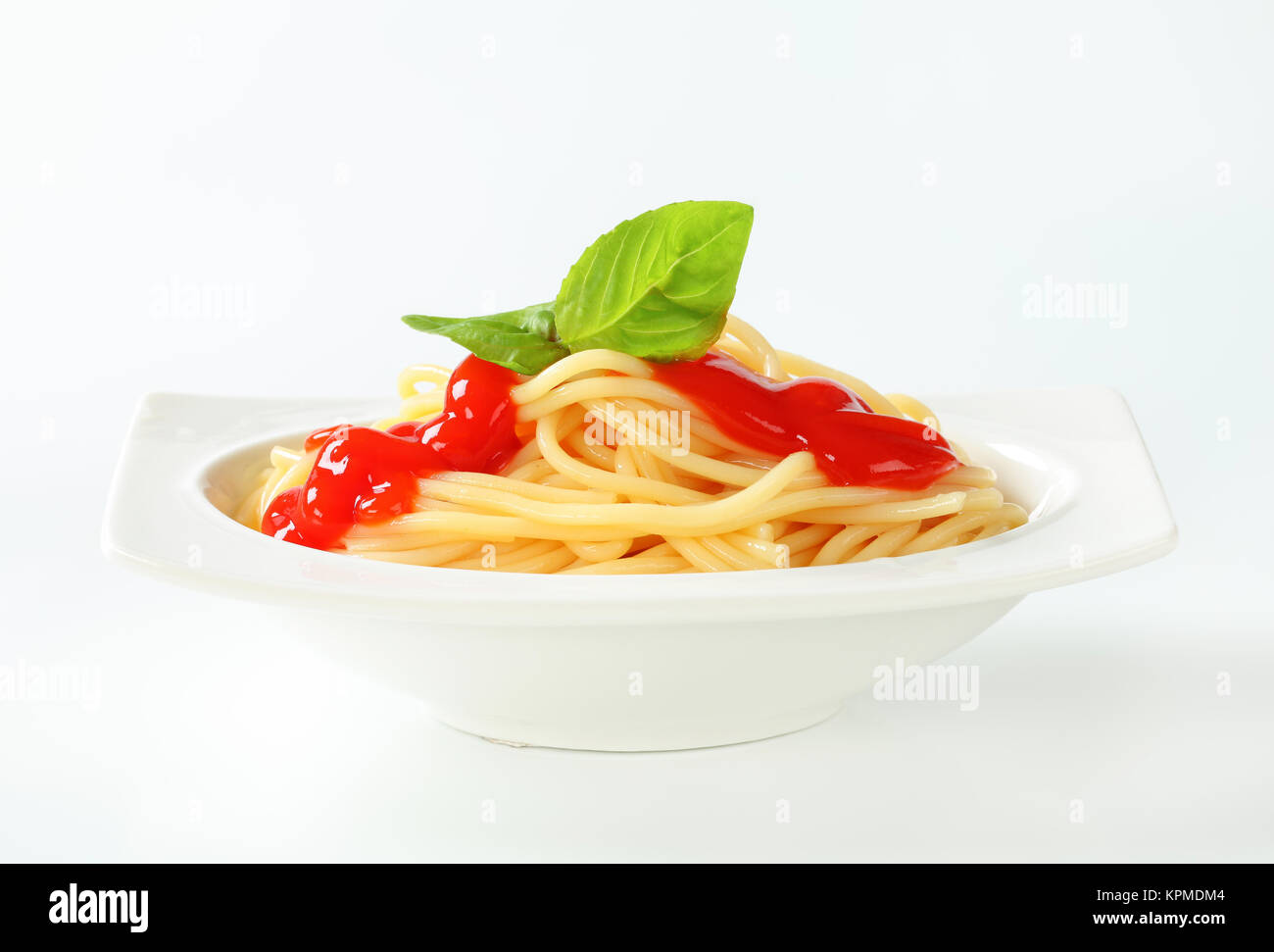 spaghetti with ketchup Stock Photo - Alamy