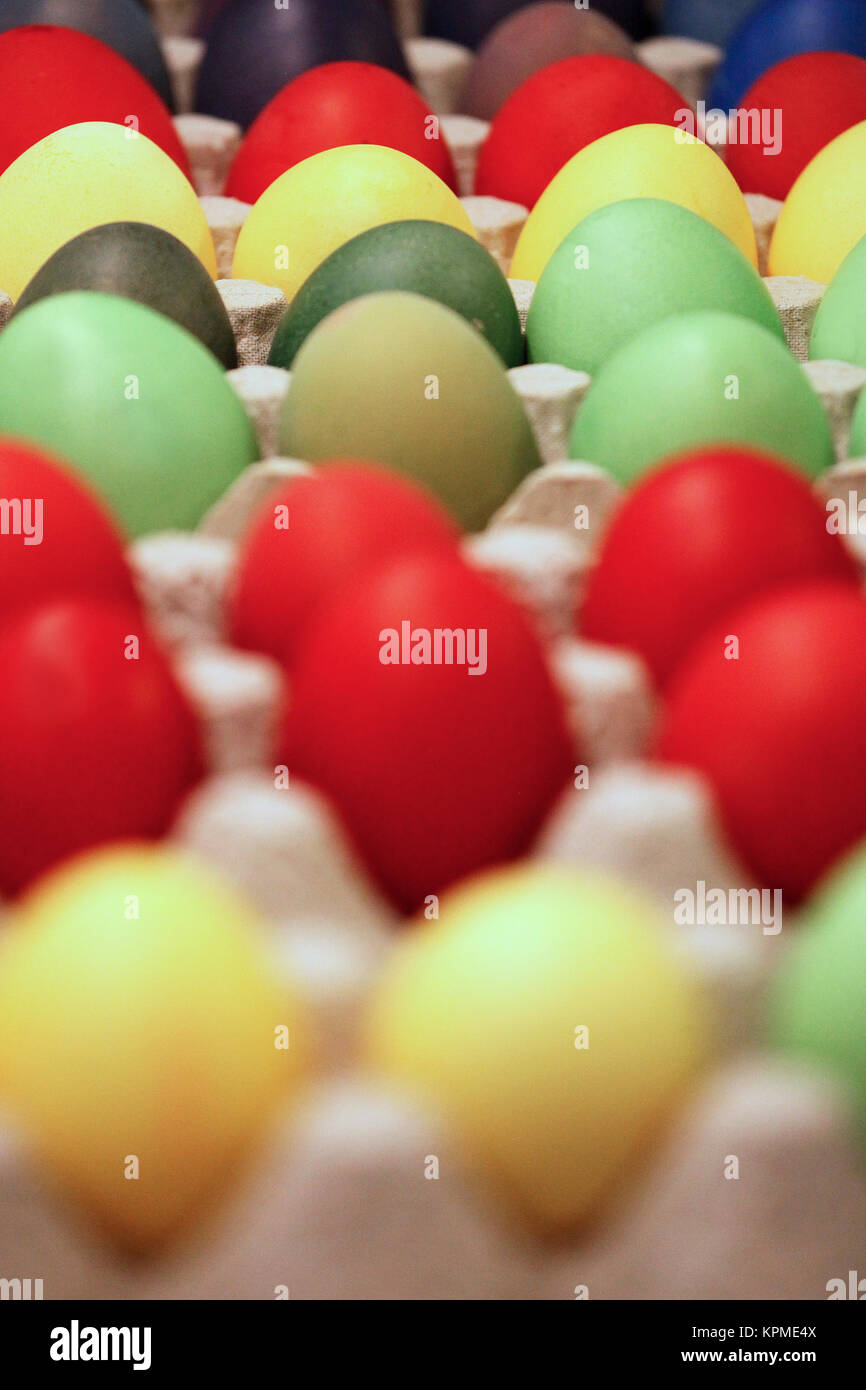colorfully colored eggs for easter Stock Photo - Alamy