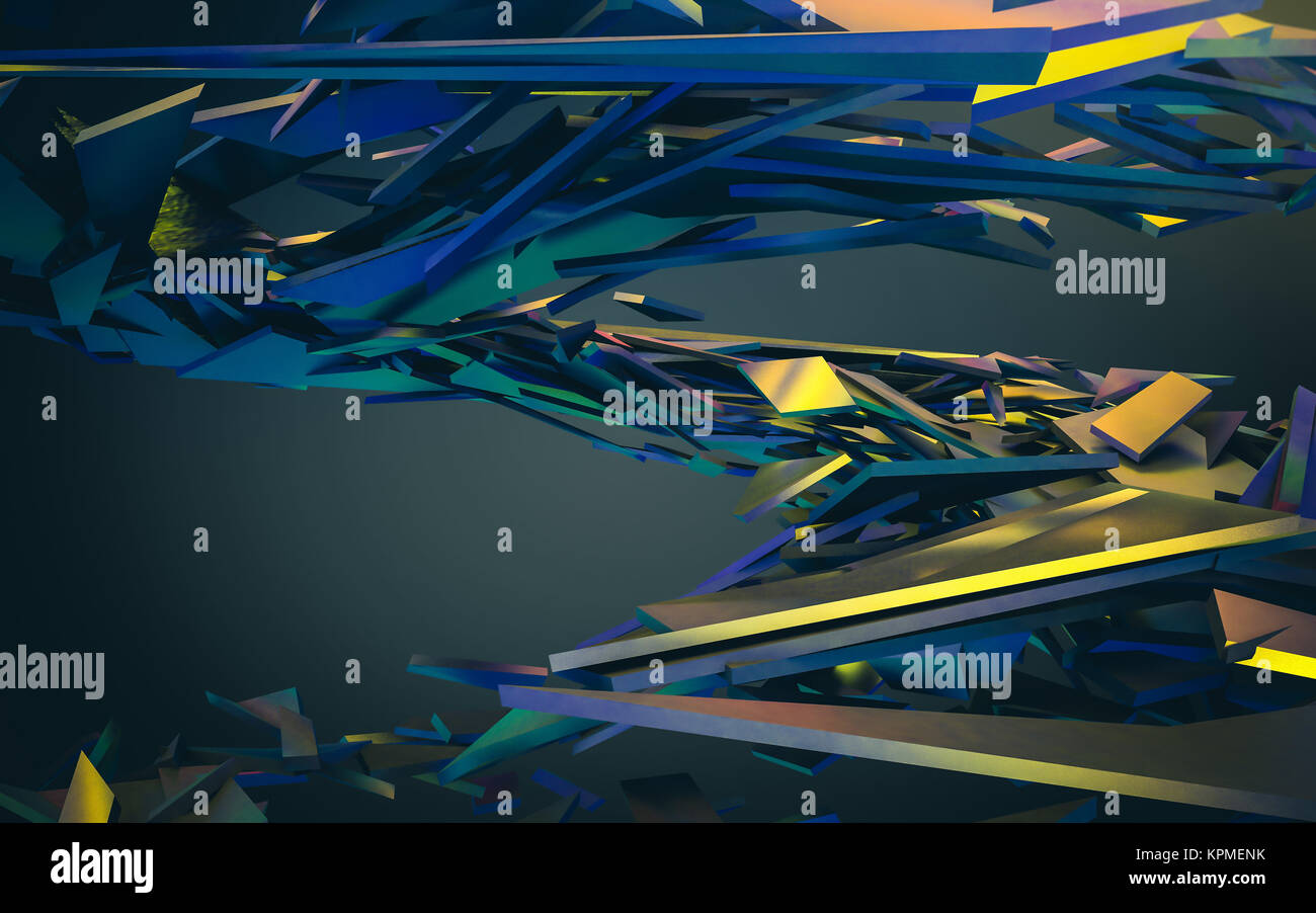 Abstract 3d rendering of chaotic structure Stock Photo - Alamy