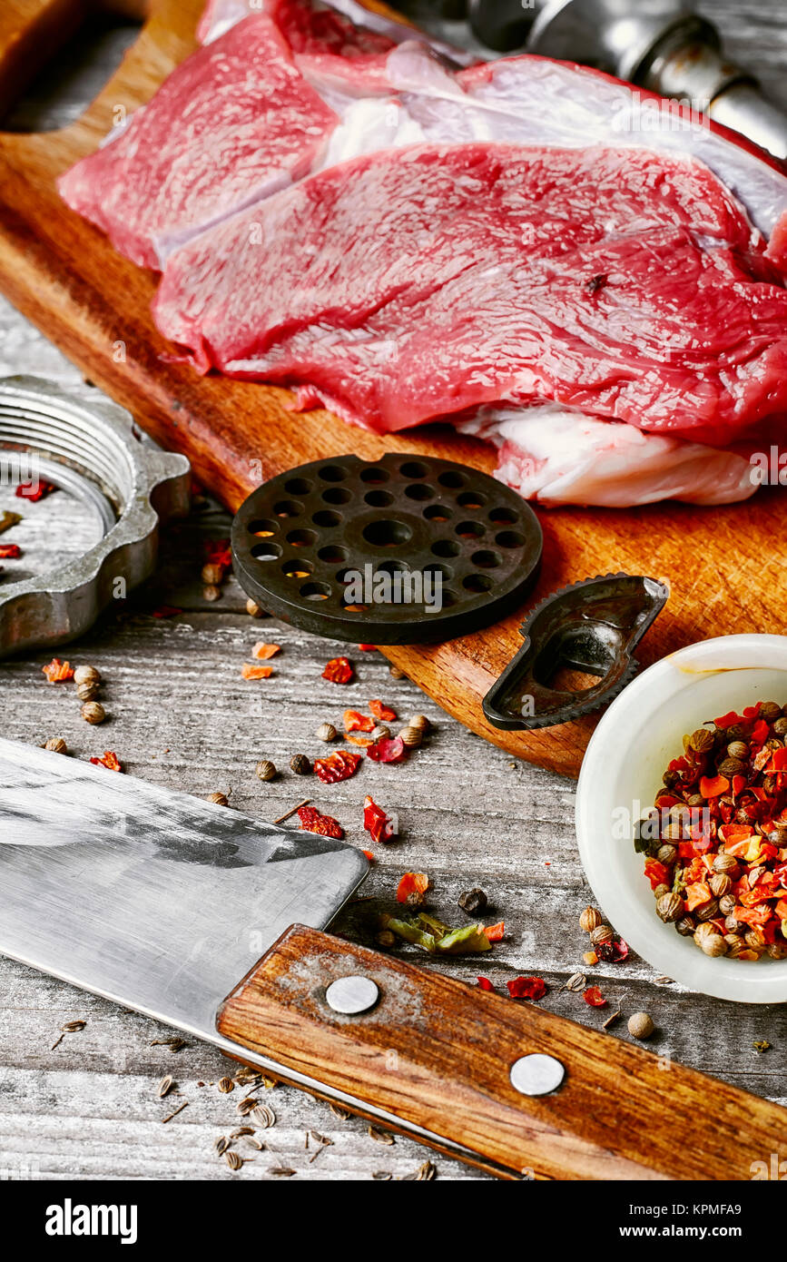 Cooking meat dish Stock Photo - Alamy