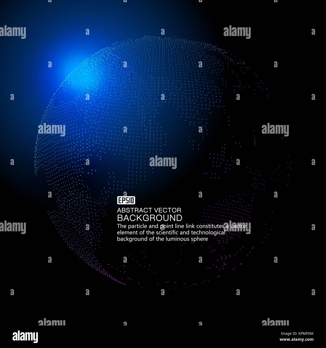 Three-dimensional abstract planet dots representing the global ...
