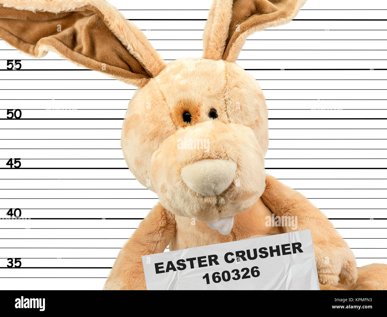 criminal easter bunny in the police station Stock Photo - Alamy