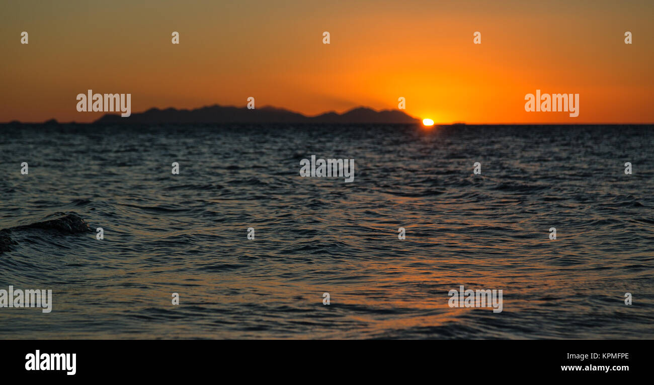 in australia the sunset in the ocean like concept of relax and holiday ...