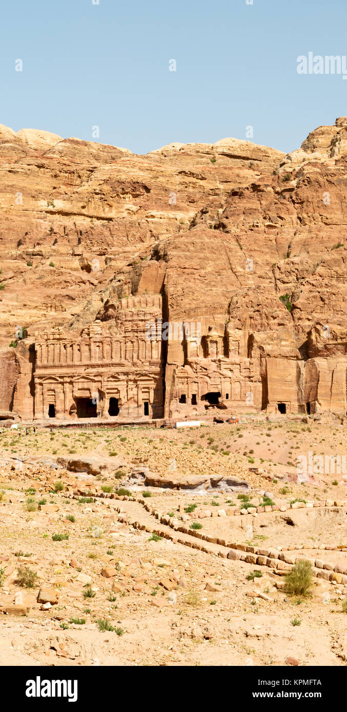 from high the antique site of petra in jordan the beautiful wonder of ...