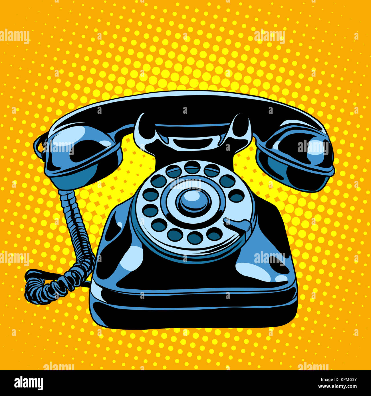 Black retro phone Stock Photo - Alamy