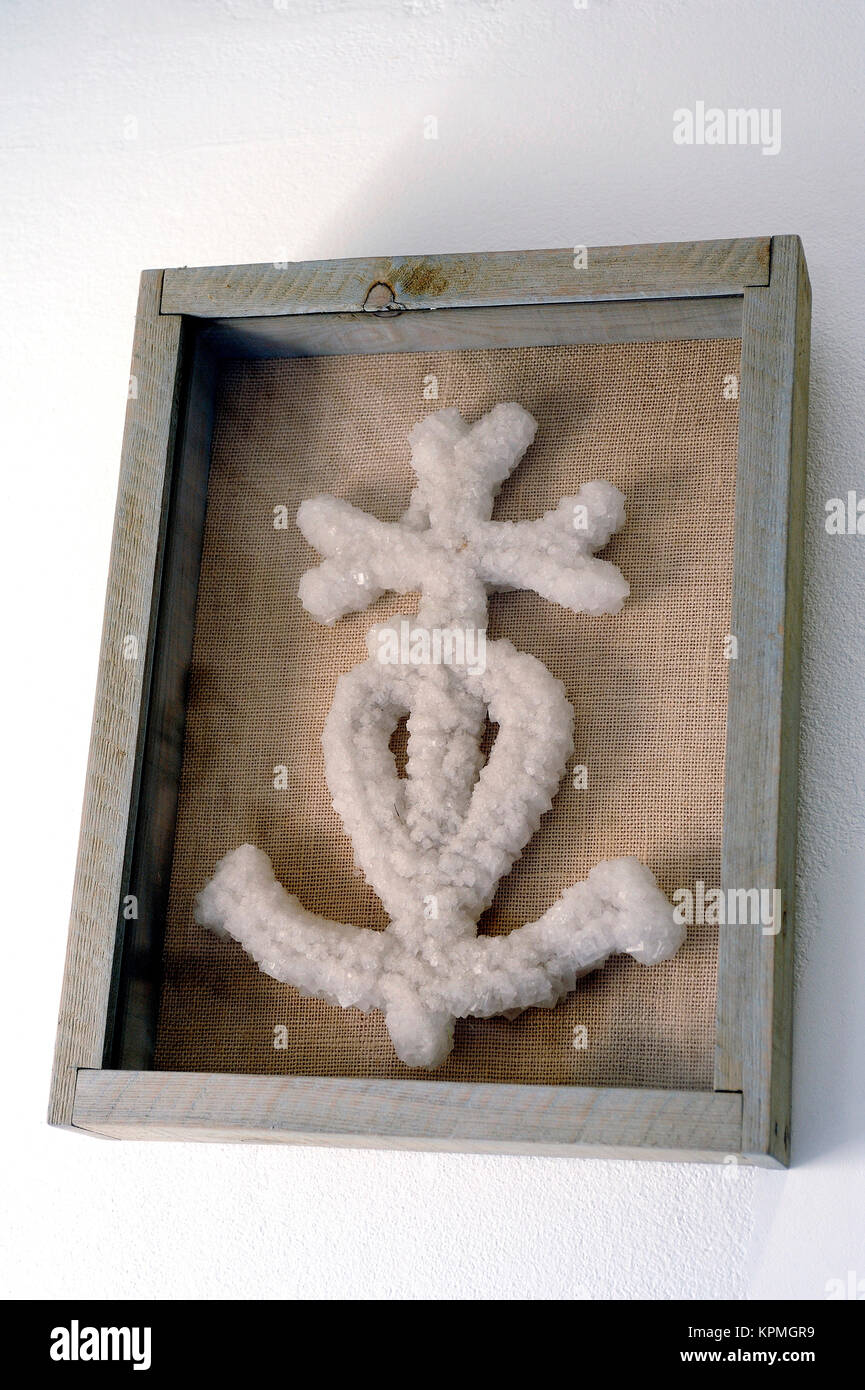 Camargue cross made of salt crystals Stock Photo - Alamy