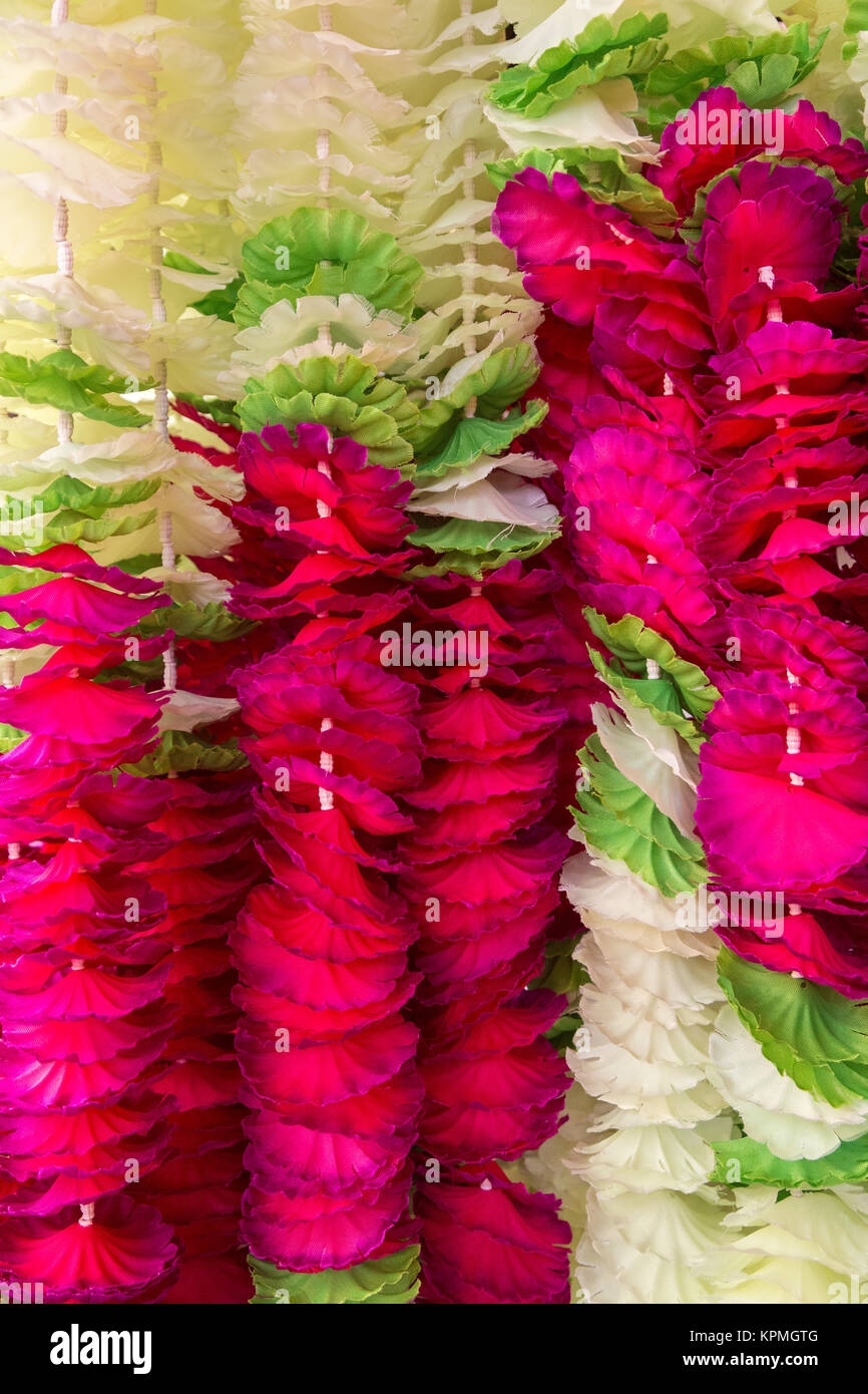 Bangkok, Thailand. Garlands, Pahurat, the Indian District Stock Photo ...