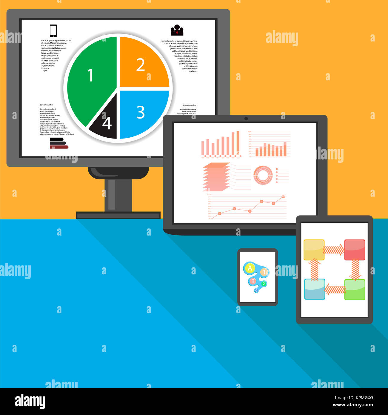 Set of Different Internet Devices Stock Photo - Alamy