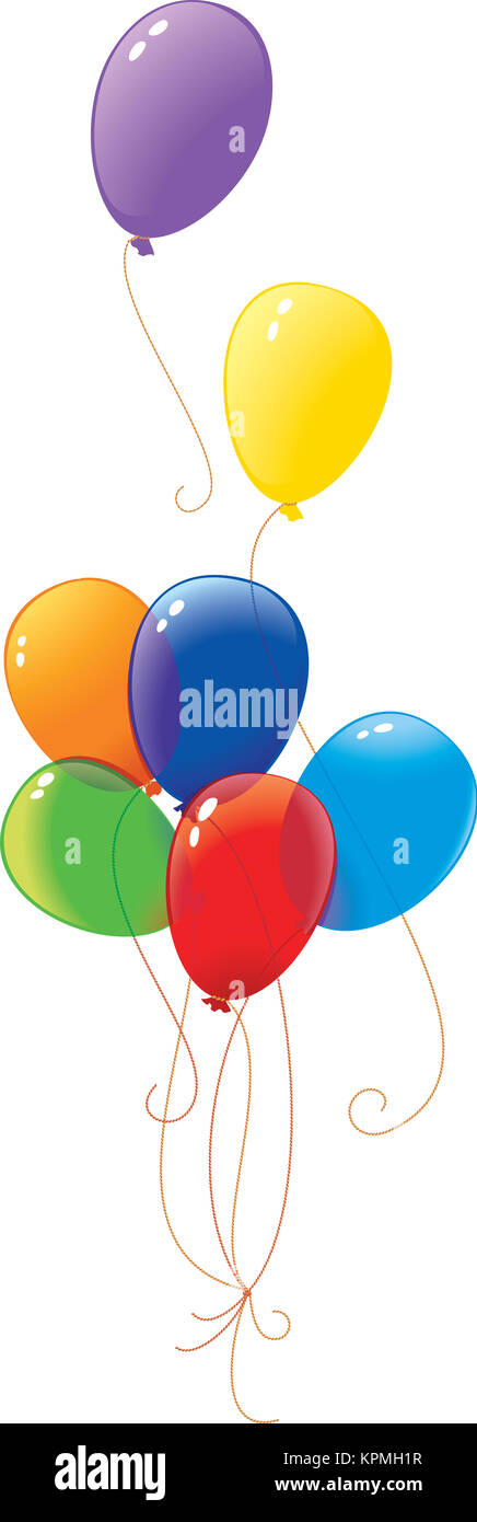 Multicolor rainbow balloons Stock Photo - Alamy