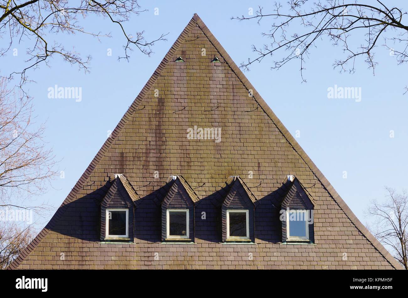 Large slate roof Stock Photo - Alamy