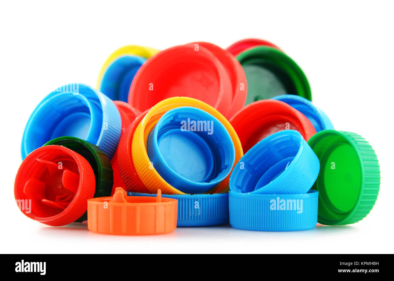 Composition with colorful plastic bottle caps Stock Photo - Alamy