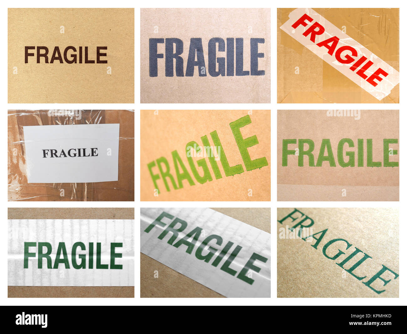 Fragile labels set Stock Photo - Alamy