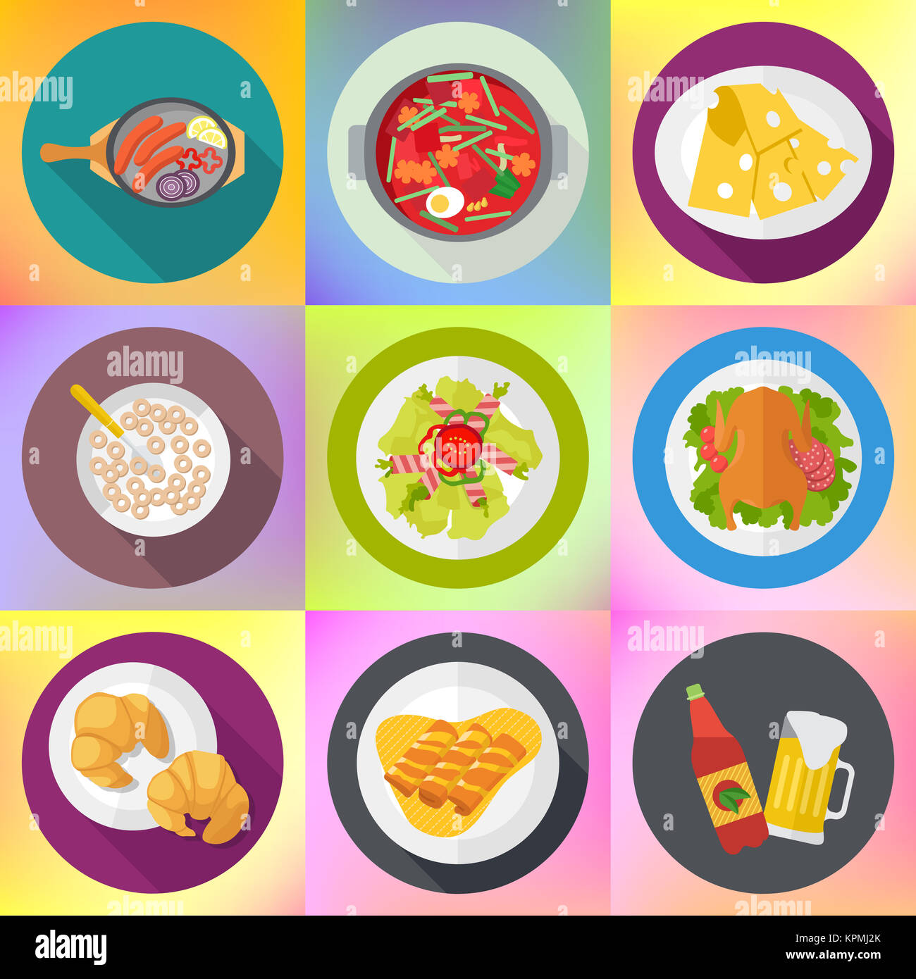 restaurant homemade food signs set Stock Photo - Alamy