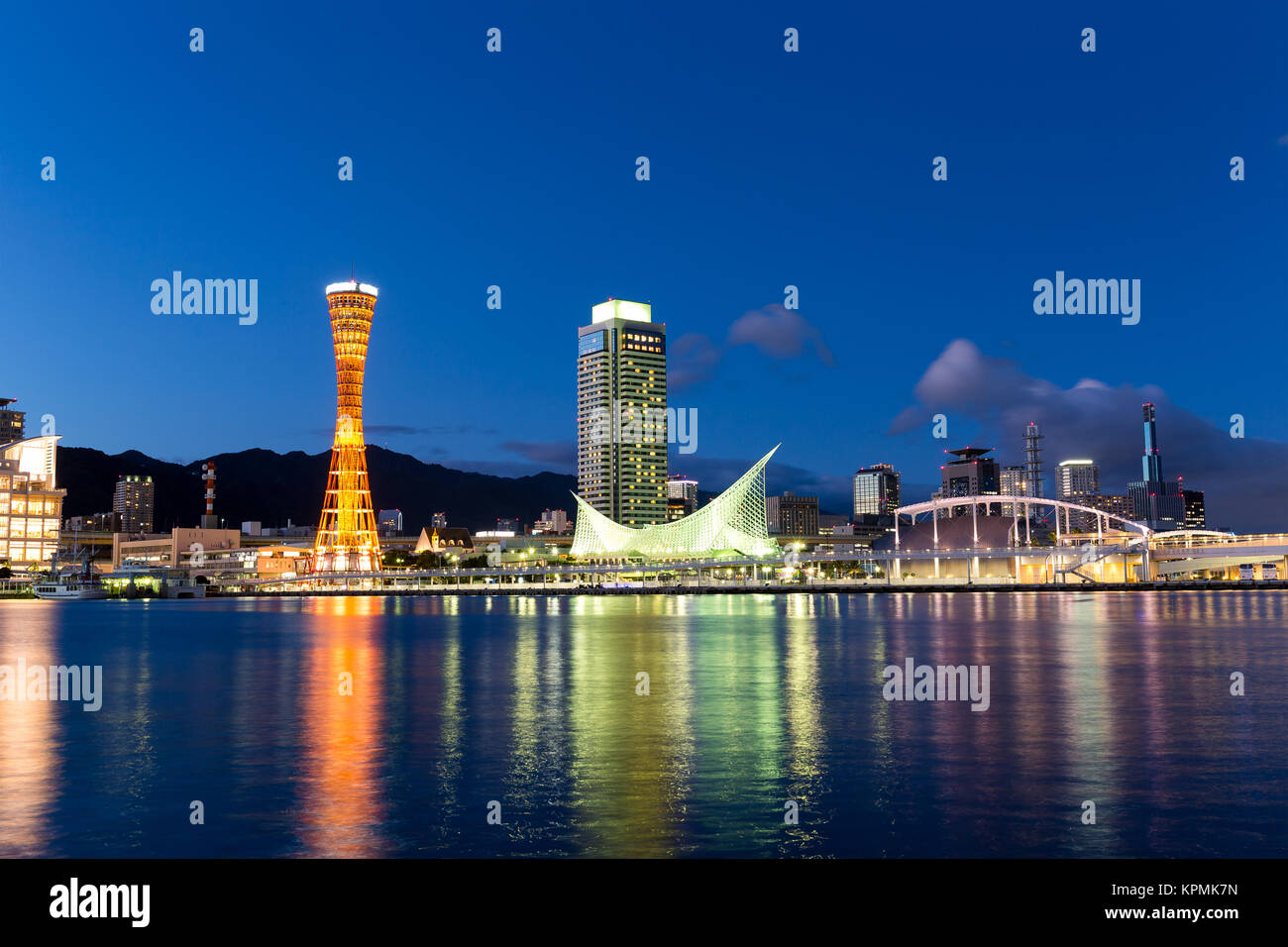 Skyline and Port of Kobe Tower Kansai Stock Photo - Alamy