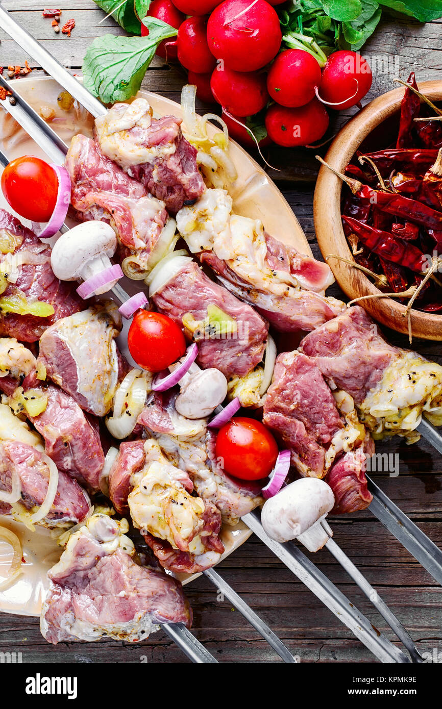 Fresh marinated meat Stock Photo - Alamy