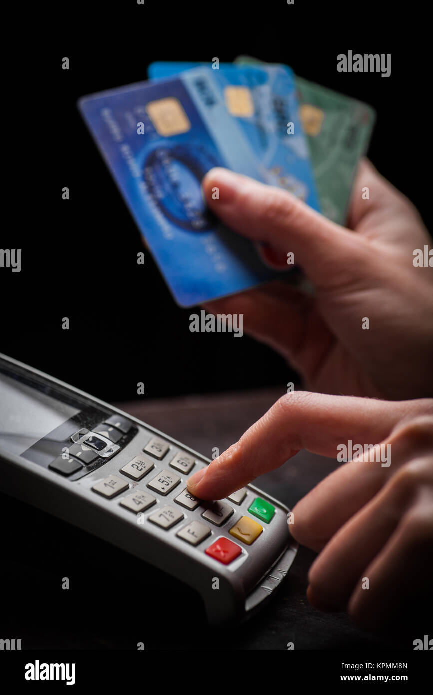 POS and credit cards Stock Photo - Alamy