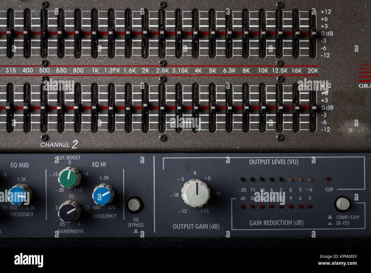 Buttons in sound studio Stock Photo - Alamy