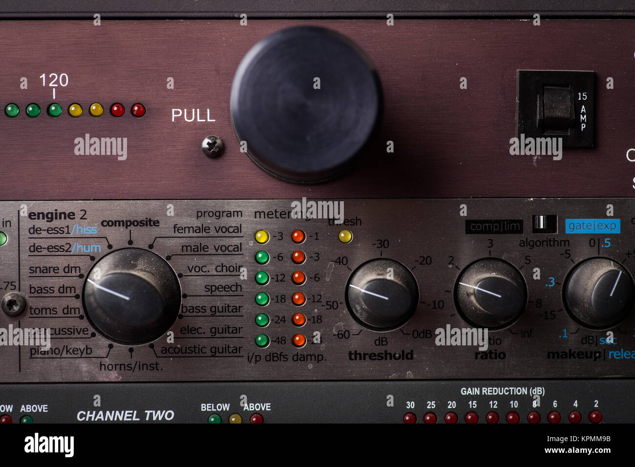 Buttons in sound studio Stock Photo - Alamy